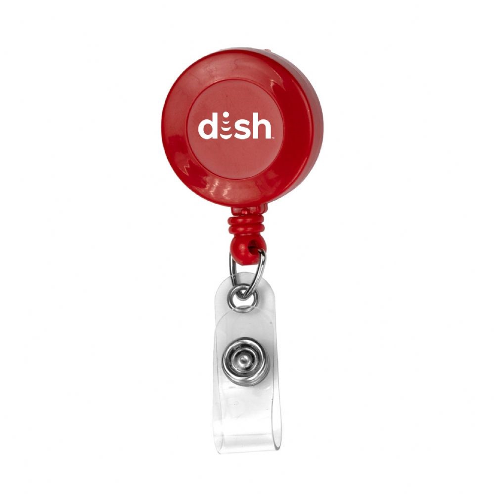 DISH | Round Badge Holder with Dish Logo | D600