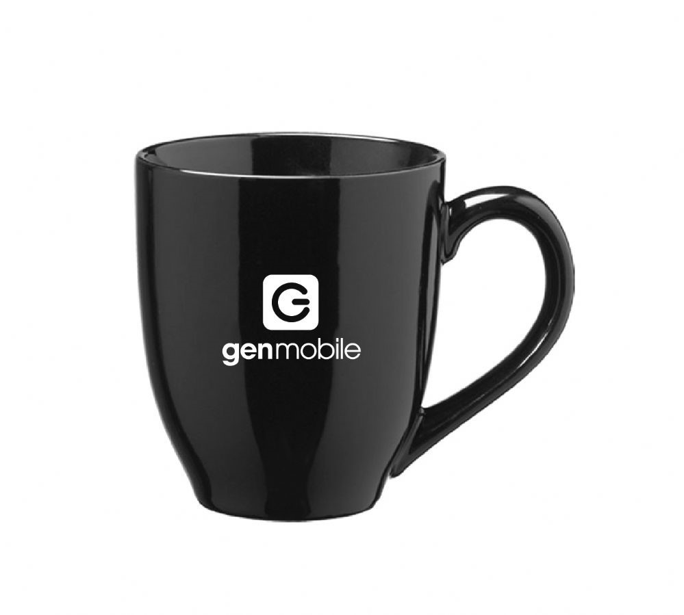 Gen Mobile | 16 oz. Ceramic Bistro Coffee Mug with Gen Mobile Logo | G523